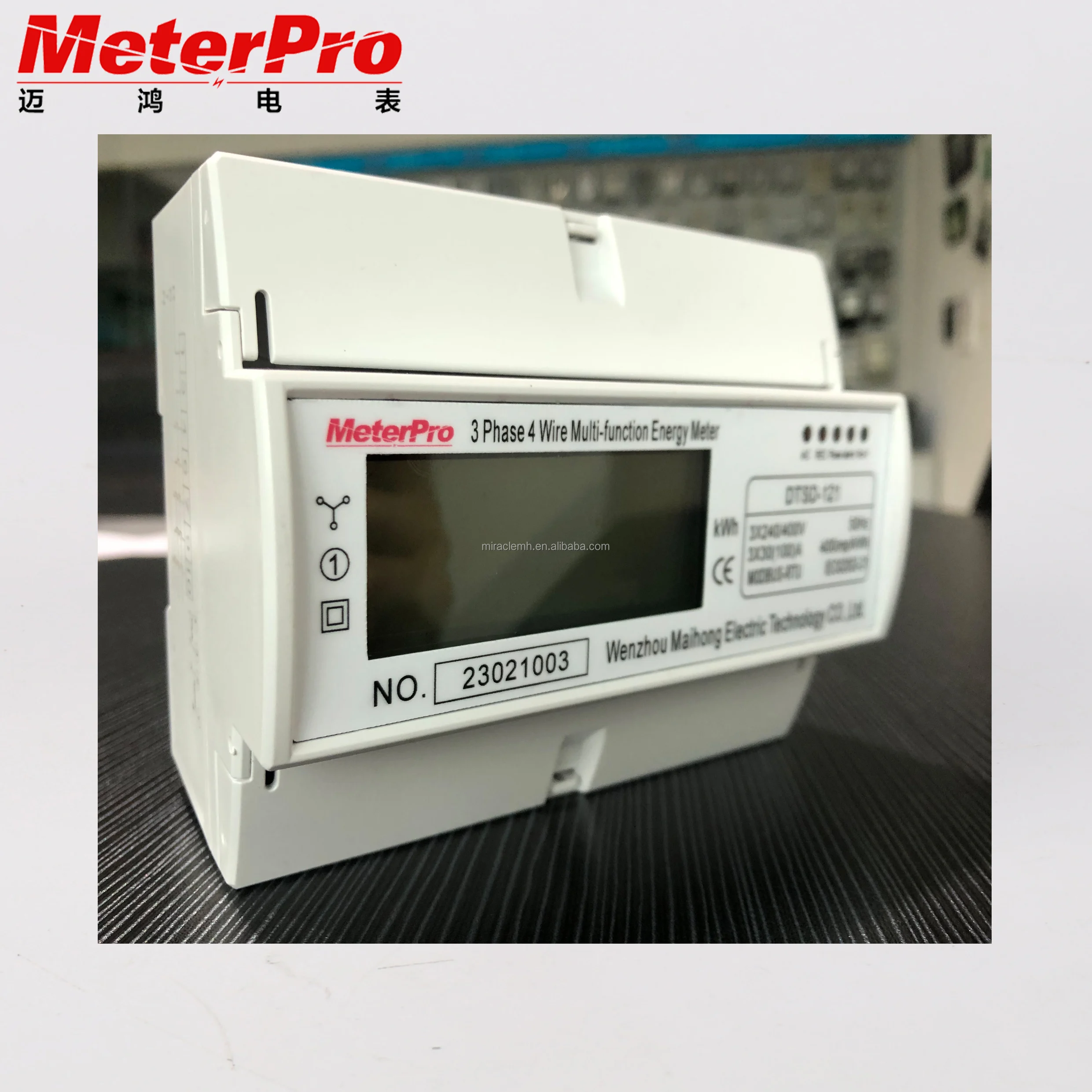 3 Phase Din Rail Energy Meter With Rs485 Modbus Rtu Communicatation ...