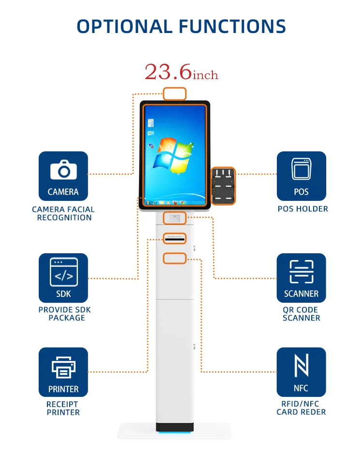 Touch Screen Android Kiosk with NFC for Hotel & Restaurant