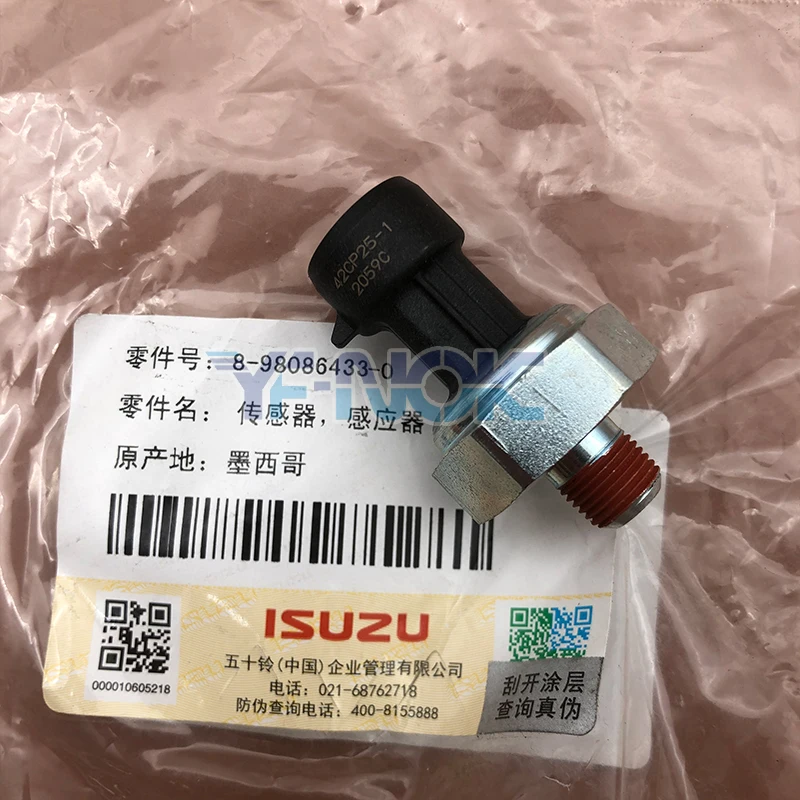 Genuine Original Isuzu 6HK1 4HK1 Engine Fuel Pressure Sensor 8-98086433 ...