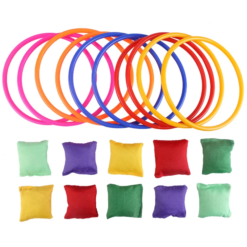 Multi Ring Toss Game Set - Enhance Soccer Training Agility