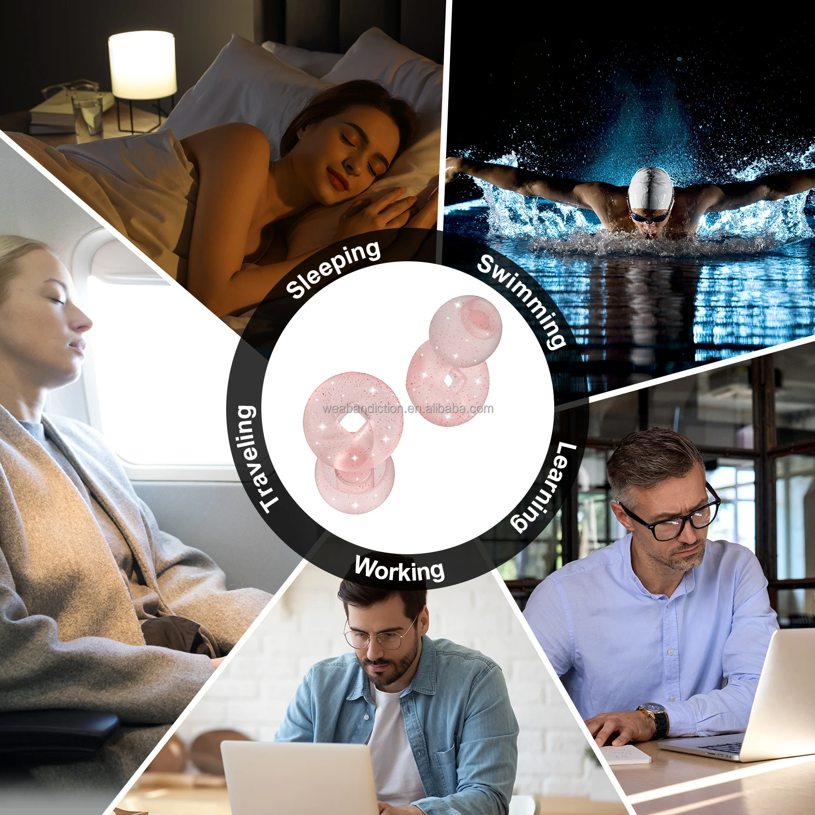 Silicone Sleep Earplugs - Soundproof & Reusable Hearing Protection