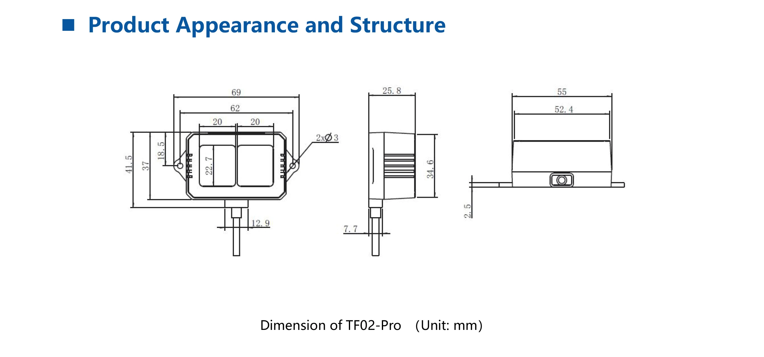 Tfluna Lidar Sensor Module - Precision 8m Distance Measurement