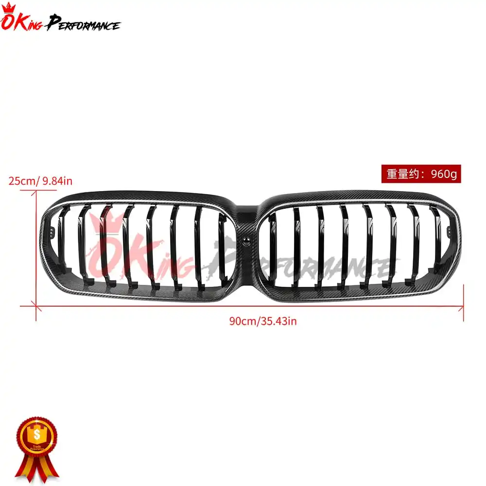 Dry Carbon Fiber Single Slat Grille For Bmw 5 Series G30 Lci - Buy ...