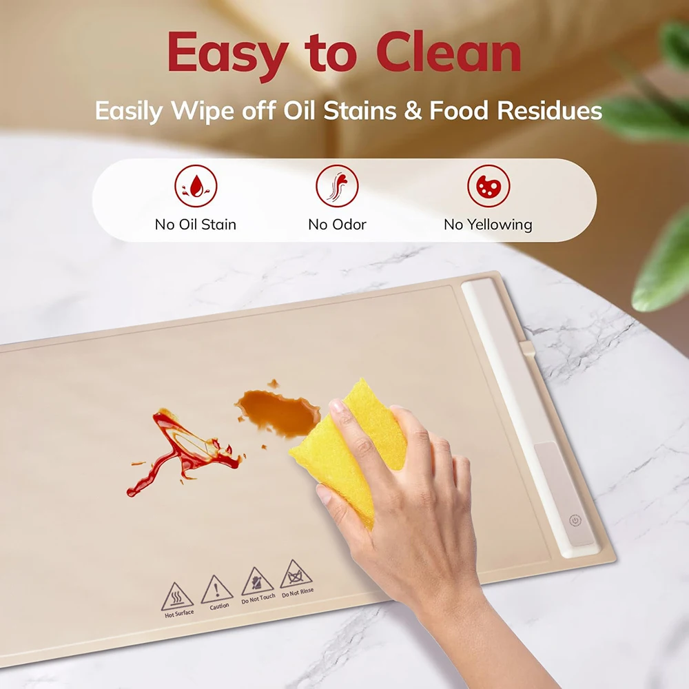 Silicone Electric Adjustable Temperature Control Food Warming Tray ...