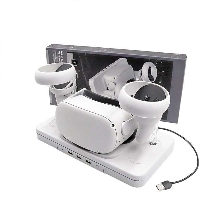 Muiti-functional Base with RGB Light Effect for Oculus Quest 2