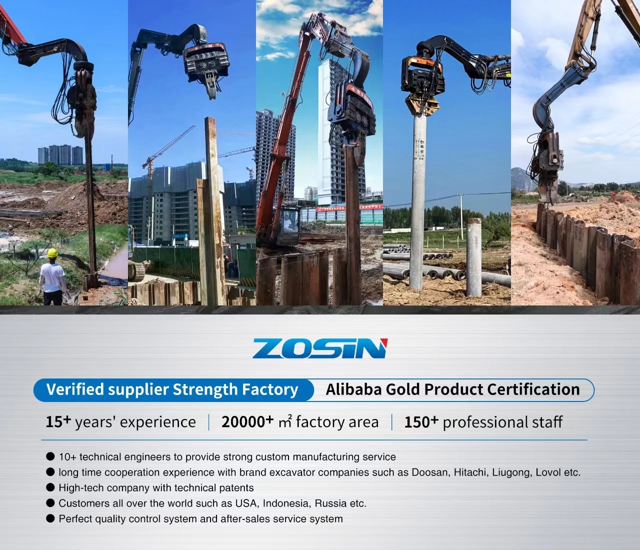 Excavator Pile Driver Hydraulic Pile Driver Hammer Construction ...