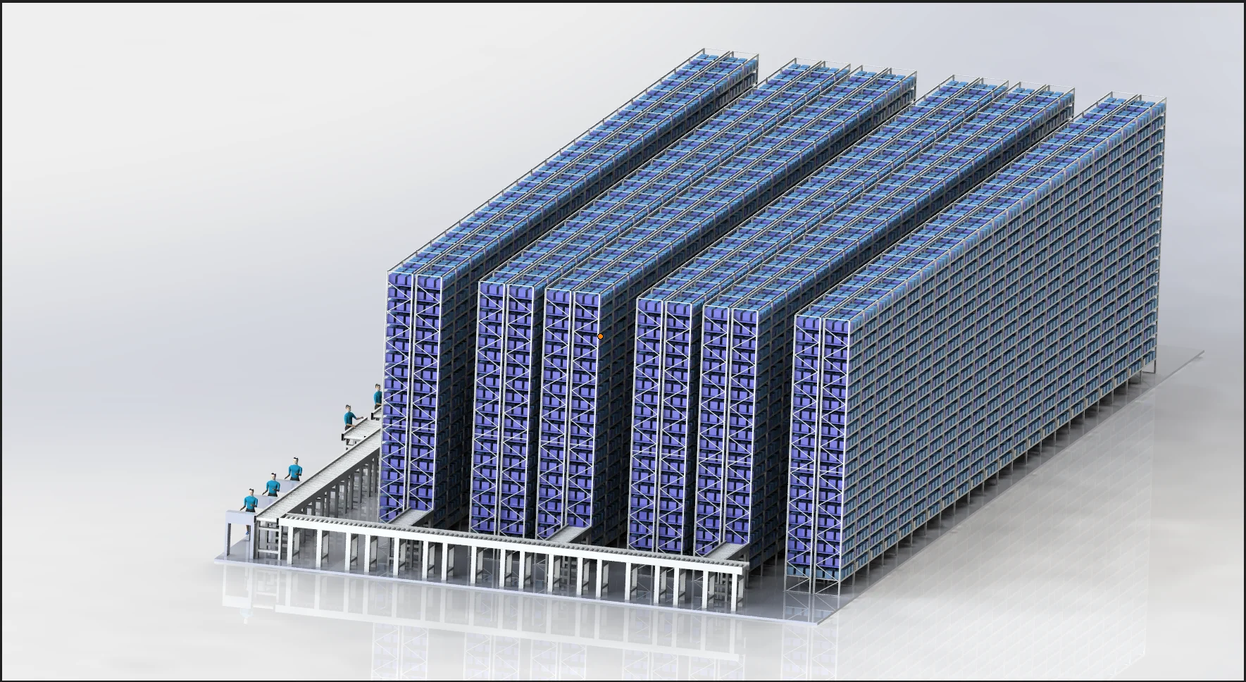 Multi-level Rack Asrs Warehouse Robot Storage Retrieval Picking System ...