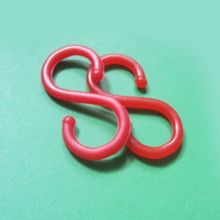 40mm*20mm Colored Packaging Plastic S Hook For Retail Display - Buy ...