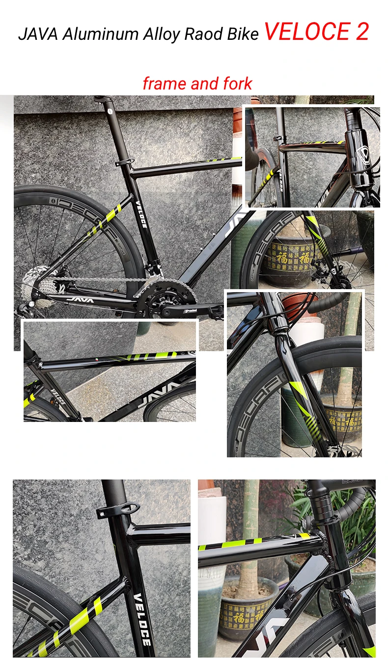 Aluminum 18 Speed Road Bike with Disc Brake & 700c Wheels