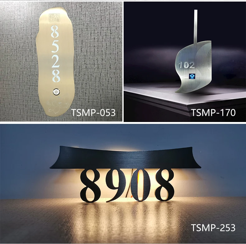 New Arrival Oem Customized Smart Hotel Plates Unique Door Room Number ...