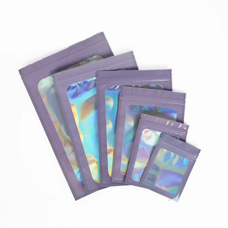 Custom Mini Ziplock Bags - Reusable Holographic Packaging