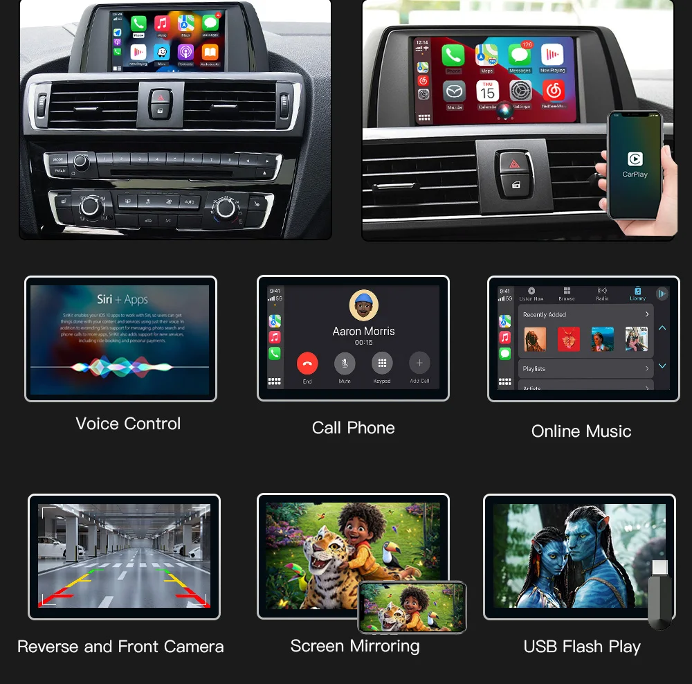 Wireless Carplay Android Auto for BMW Mini R55-R61