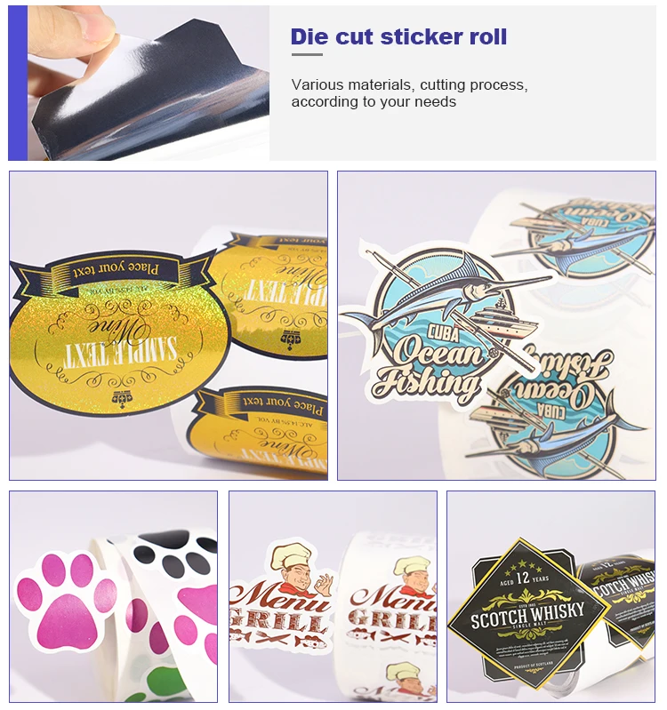 Custom Label Sticker logo 3d logo Metallic Stickers Round logo Roll ...