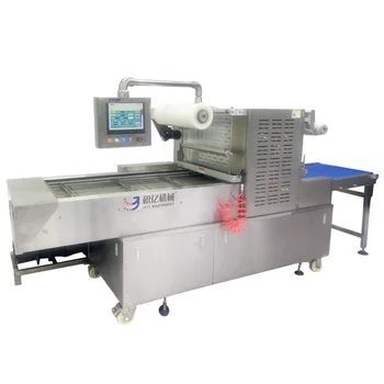 Vacuum Gas Flush Map Tray Container Sealing Machine For Seafood Meat ...