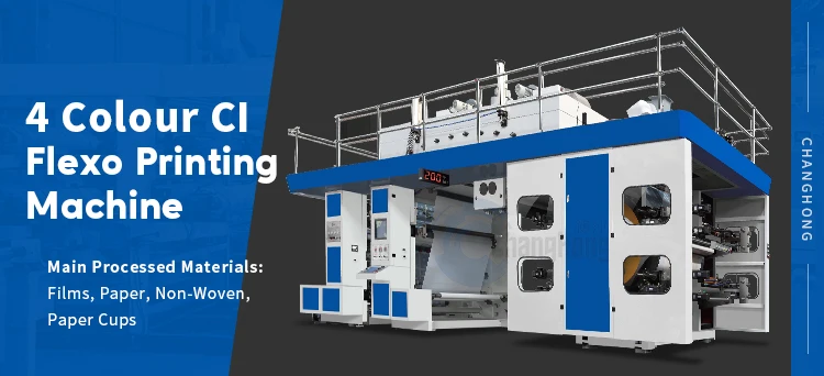 Changhong Brand Central Drum Ci Type 4 Colors Flexographic Printing ...