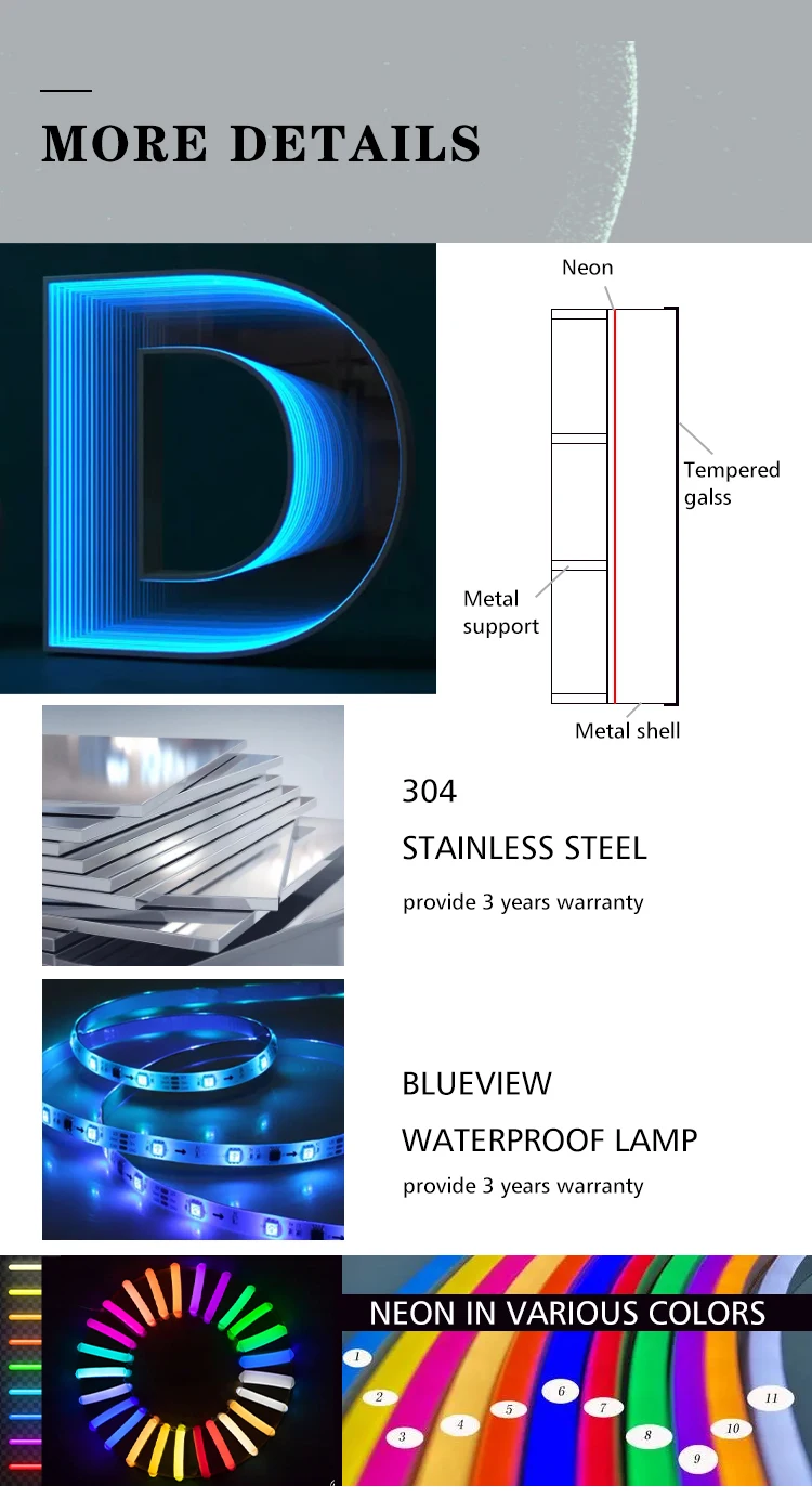 Custom Mirror Infinite Sign Abyss Mirror Neon Infinity Wall Mirror ...