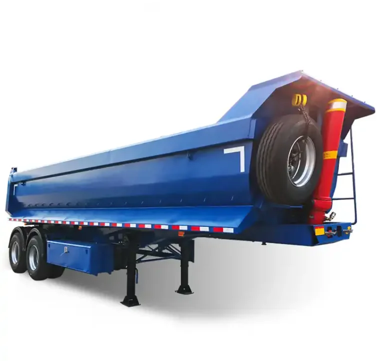 2 Axle 60-100 Ton U Shaped Rear Dump Trailer/three-axle End Dump Dump ...