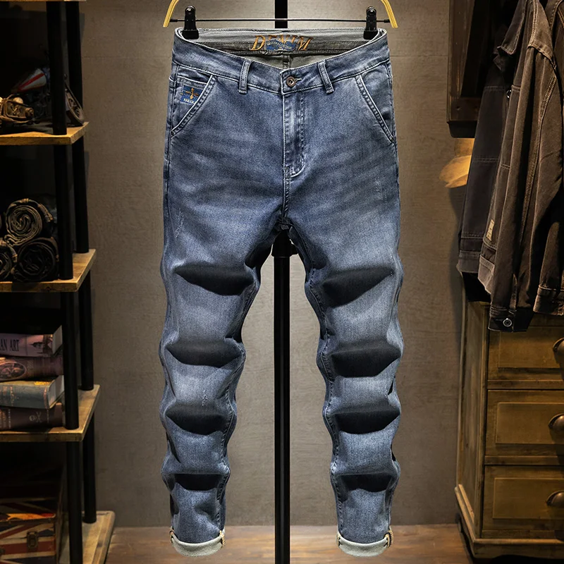 Men's Solid Double Knee Work Jeans Denim Painter Pants Custom Carpenter ...