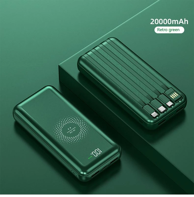 Built-in Cable Fast Charging 20000mah Portable Power Banks 20000mah ...