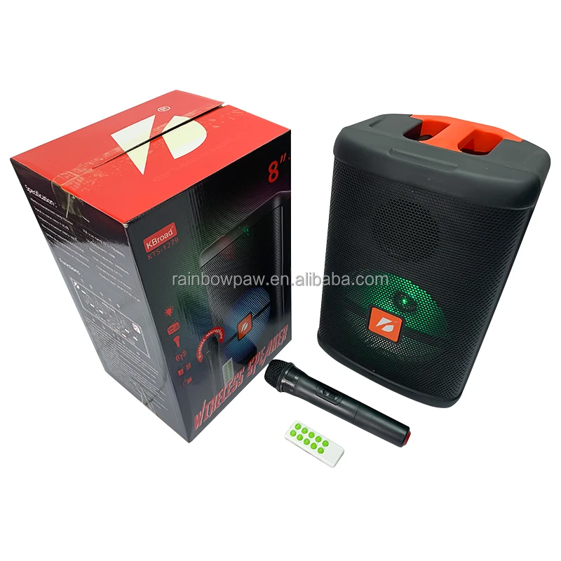 Original Kts Speaker Rgb Light 8 Inch Outdoor Karaoke Party Kts-1279 ...