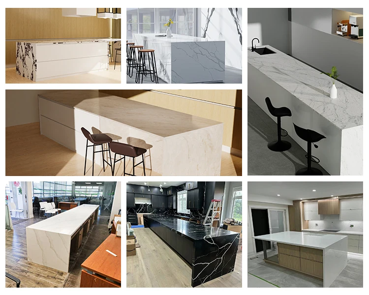 Alibaba.com: Polished 24mm Quartz Worktop, Printed Design for Kitchen ...