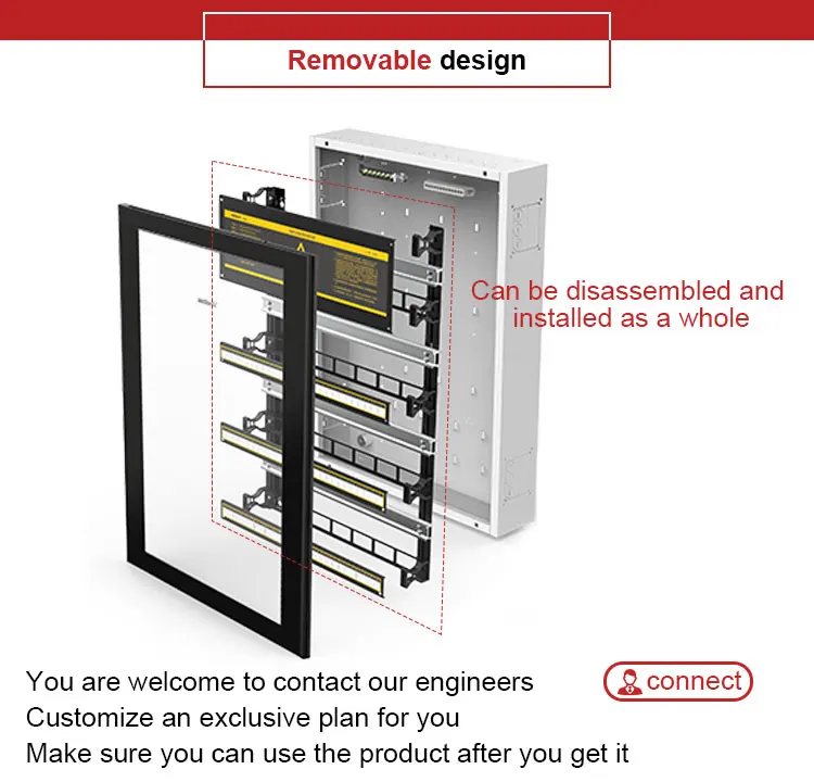 Surface Mounted 19' Rack Network Cabinet Smart Home Consumer Unit Power ...