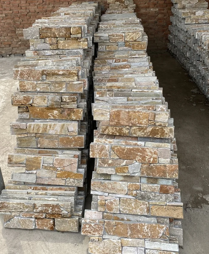 Yellow Quartzite Stacked Stone Veneer for Exterior Cladding