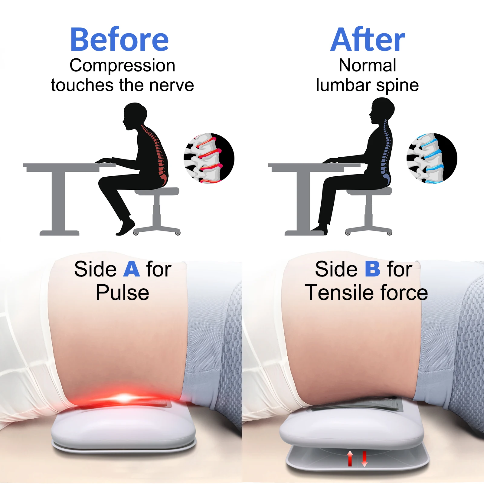 Electric Inflatable Airbags Traction Lumbar Lifting Massager