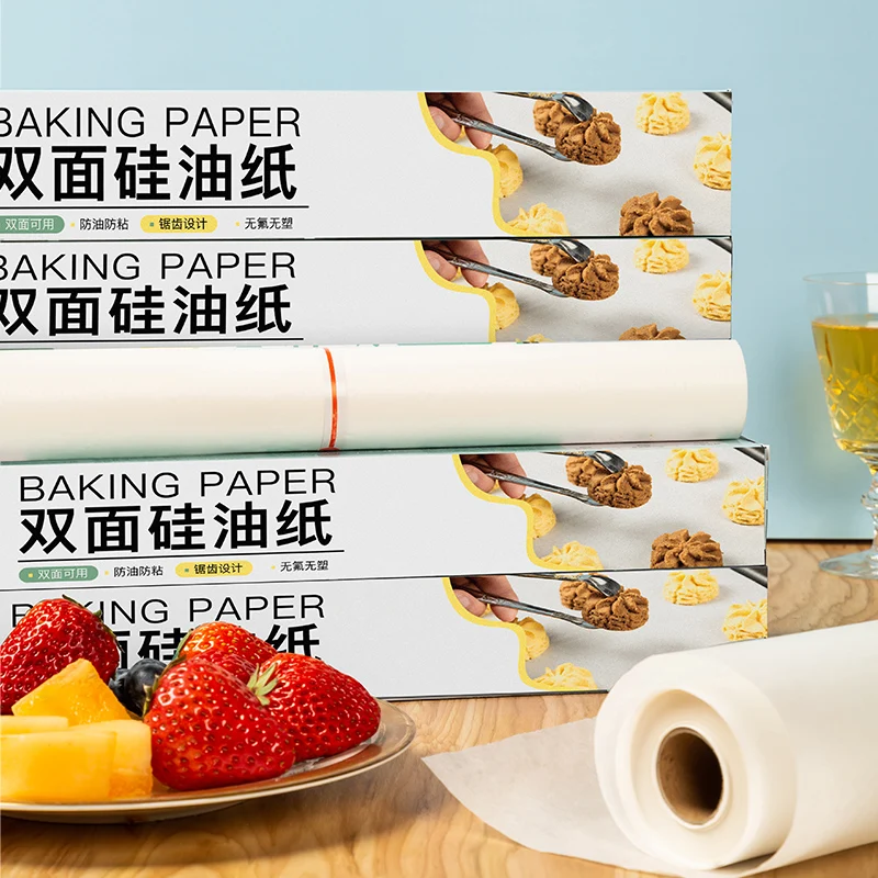 Food Grade White Silicone Oil Paper Roll Baking Household Oven Paper ...