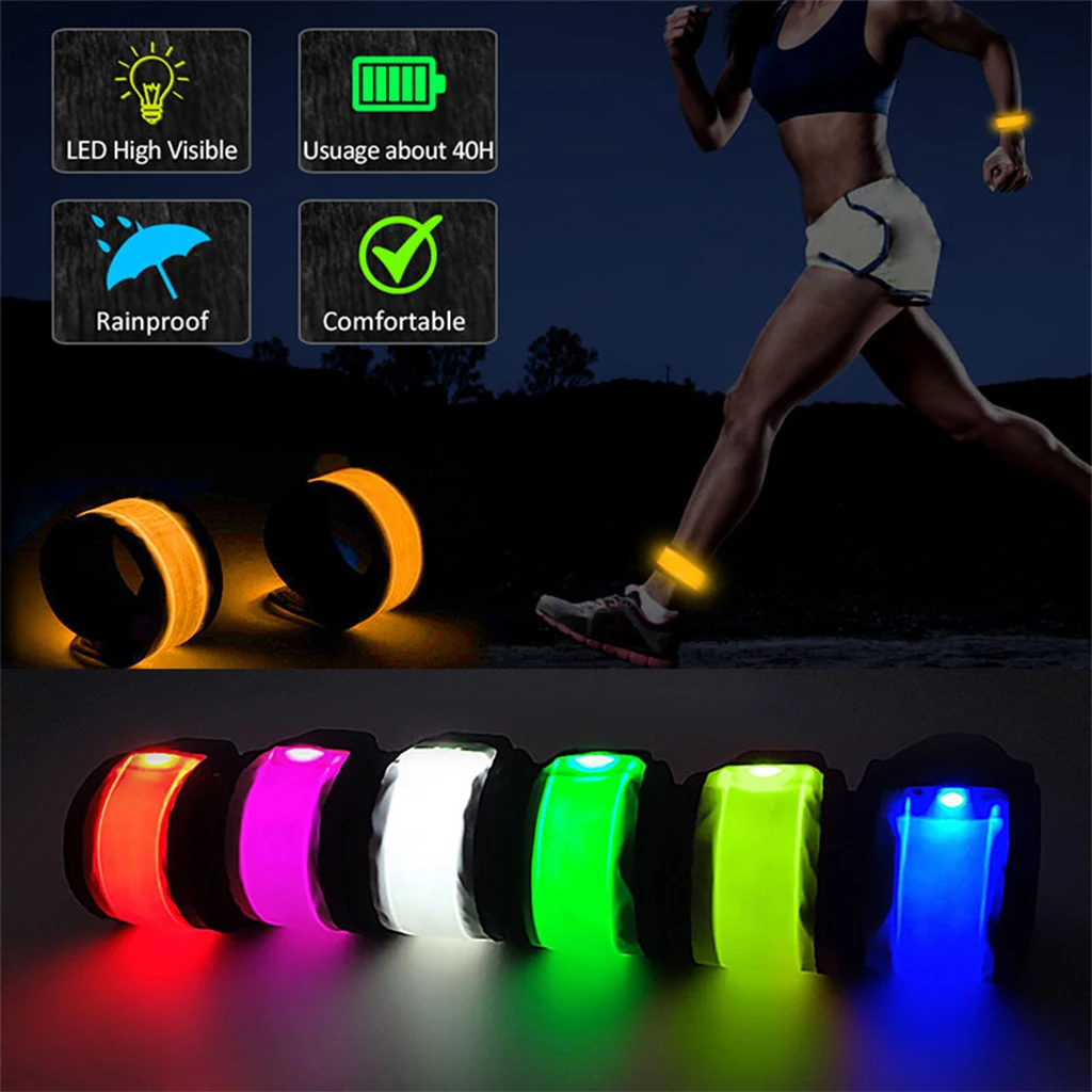 Small Nylon Light up Arm Band Wholesale Sports Led Slap Bracelet Light ...