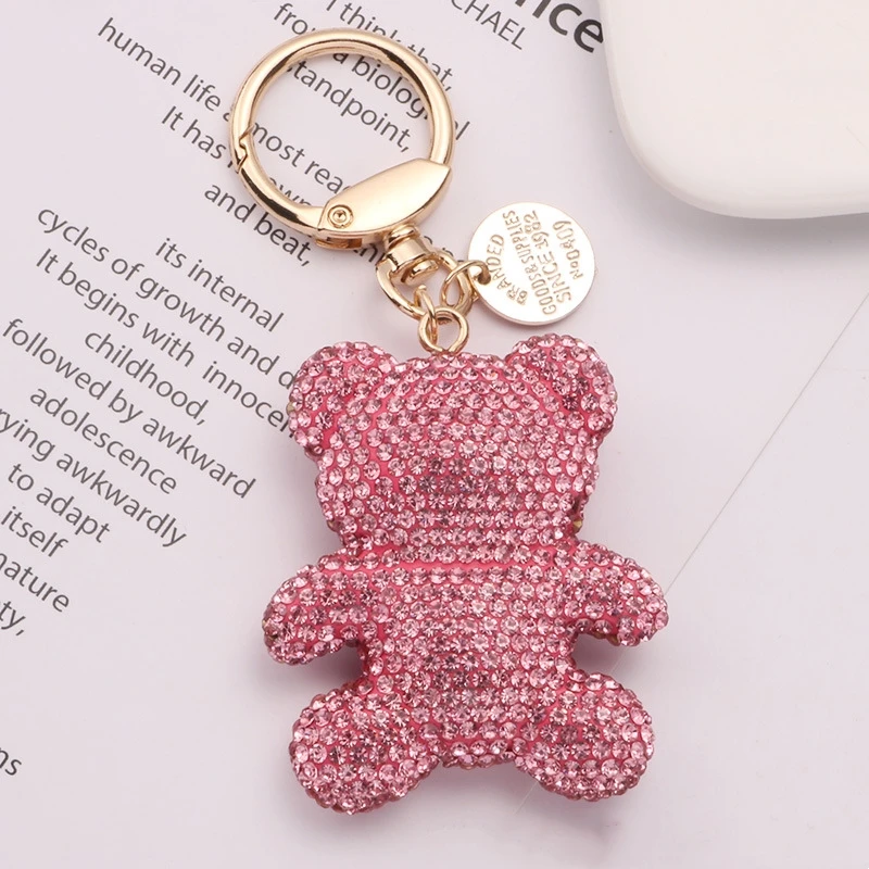 Luxury Bling Cute Crystal Mini Teddy Bear Keychain