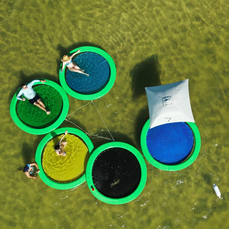 Inflatable Round Pool Float Island Folded Water Hammock| Alibaba.com