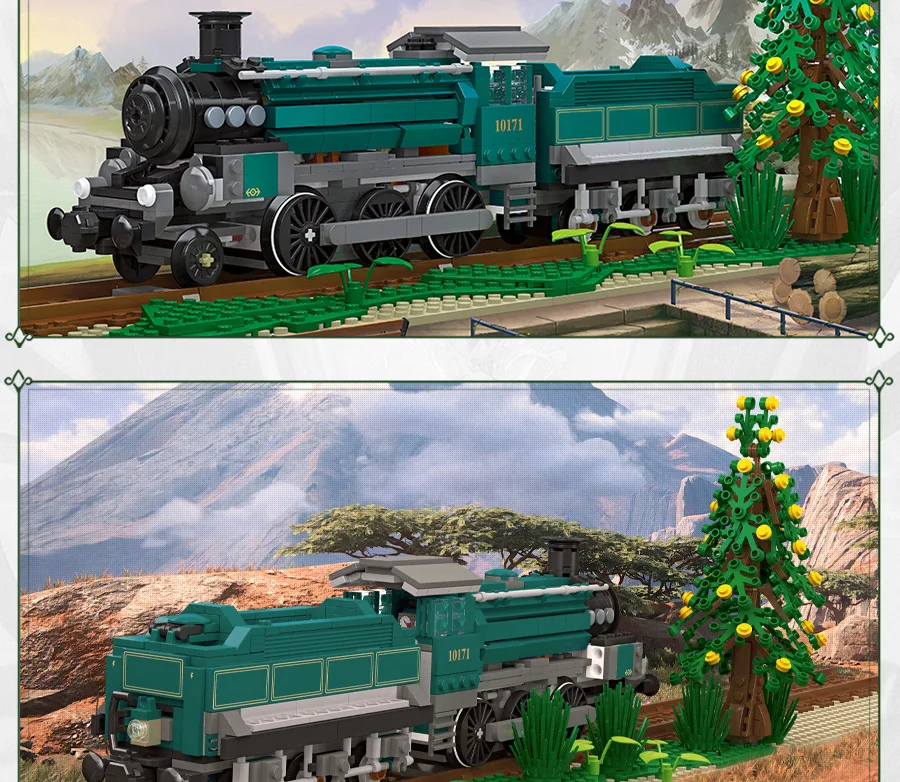 JS59001-20 Train Series TH10 GWP Steam Locomotive Car Assembly