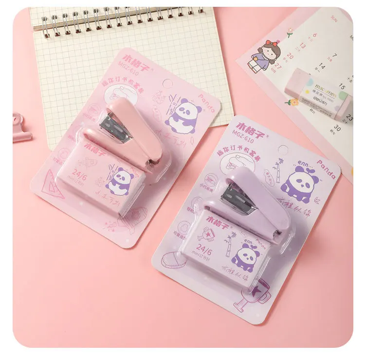 JIRHUI Mini Stapler - 400PCS Staples, Kawaii Office Supplies