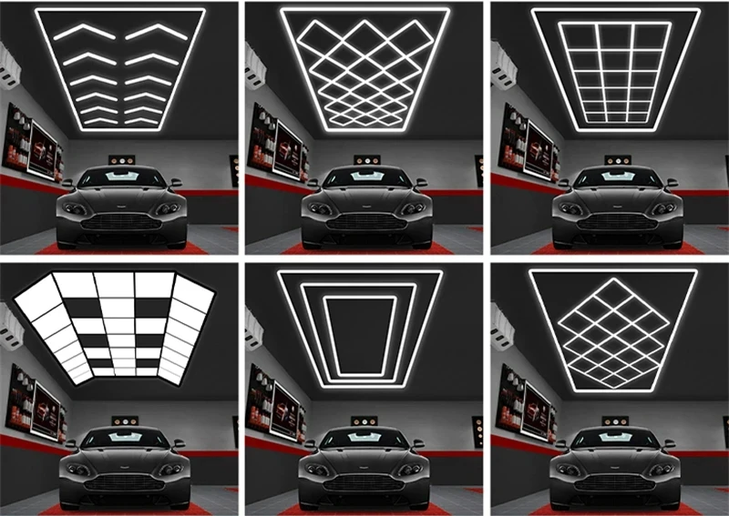 Hexagonal Workshop Led Cellular Overhead Lights For Automotive ...