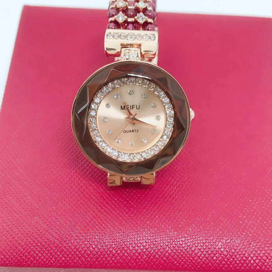 Meifu 0619 Garnet Watch Bracelet Women's Korean Fashion Jewelry Quartz Watch - Buy Garnet Quartz ...