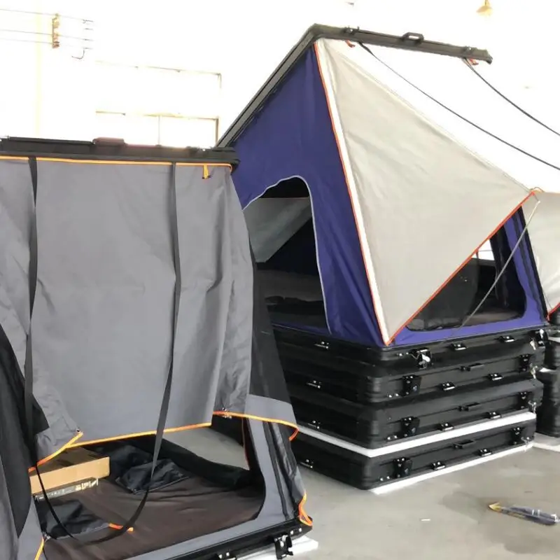 Camping Waterproof Triangular Tent - Rooftop Aluminum Shell