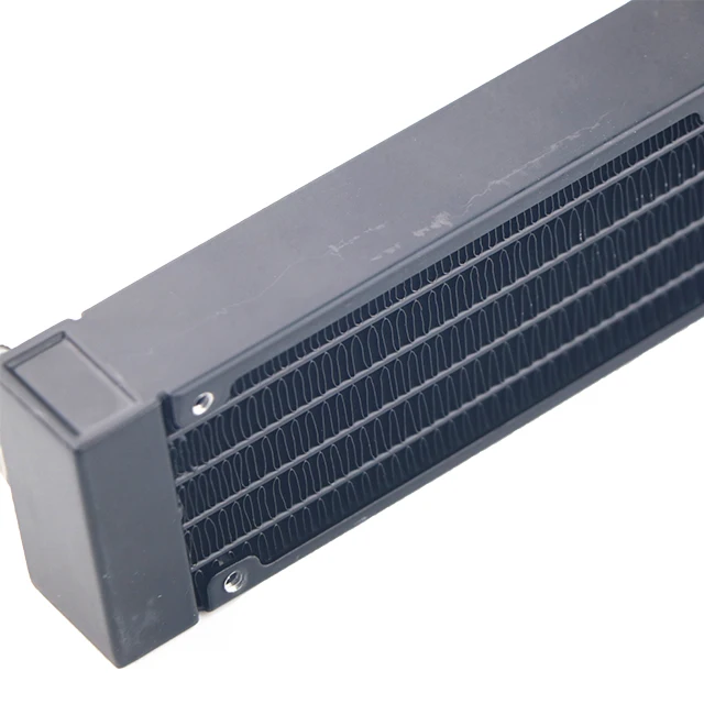 Computer Water Cooling Brass Radiator Thick Copper Fins Double Layers ...