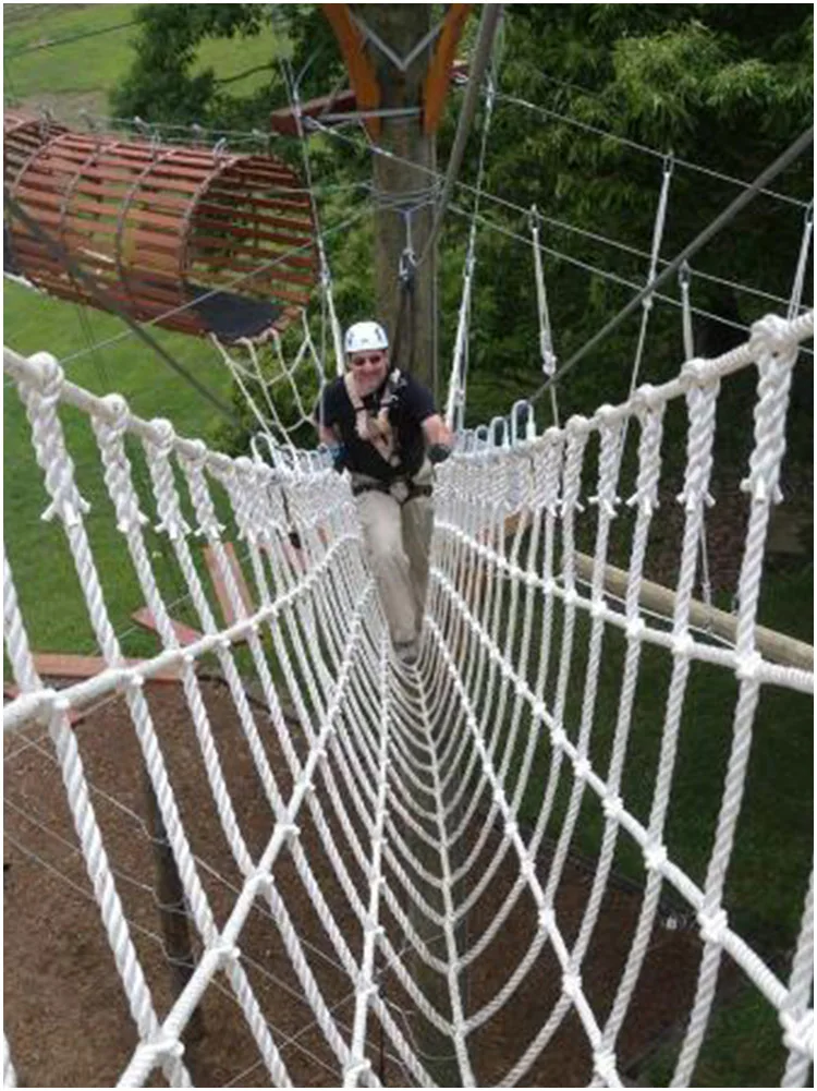 Park Bridge Wooden Rope Balance Bridge for Kids & Adults - Durable ...