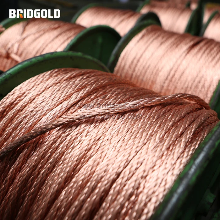 BRIDGOLD Round Copper Braid - Flexible 50sqmm Wire Rope