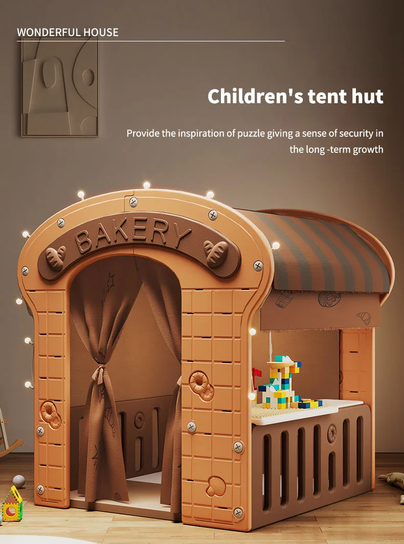 Indoor and Outdoor Cubby House Kindergarten Shopping Center