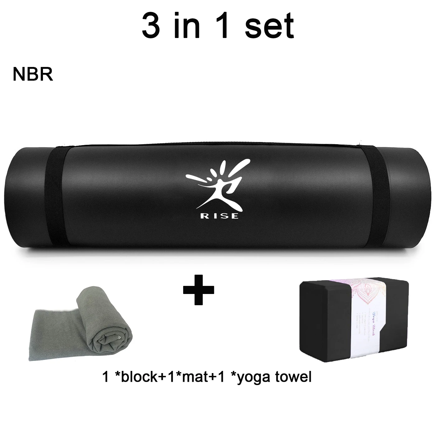 Fitness Yoga Mat Set - 6 in 1 NBR Yoga Mat with Accessories