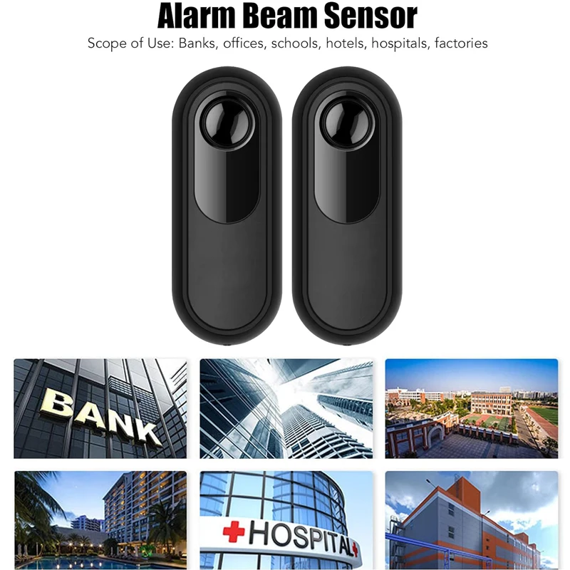 Safety Beam Photocell Sensors System Garage Gate Outdoor Wireless ...