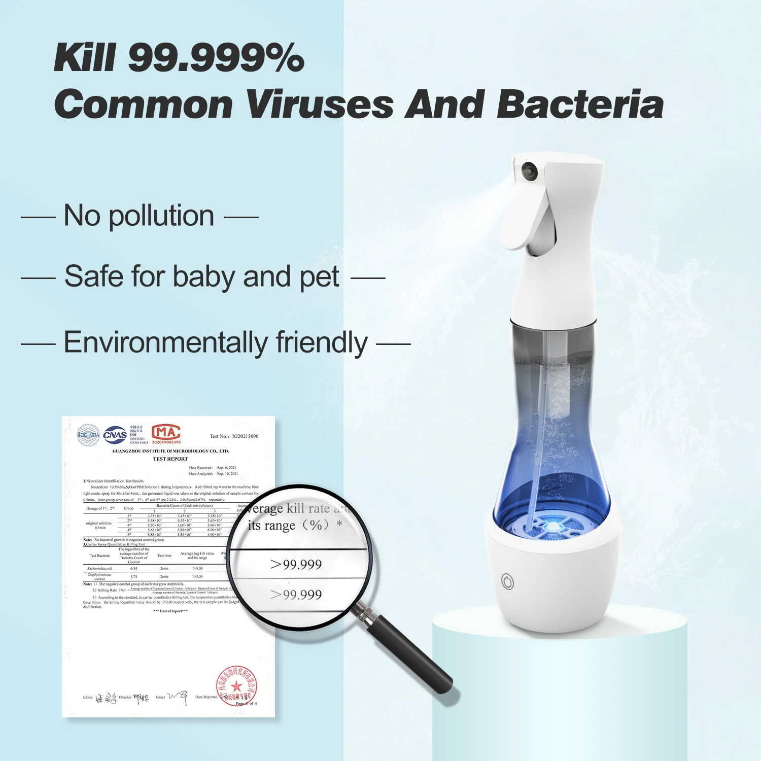 Portable Hotel Travel Air Purifier Ozone Water Sprayer For Home Use ...