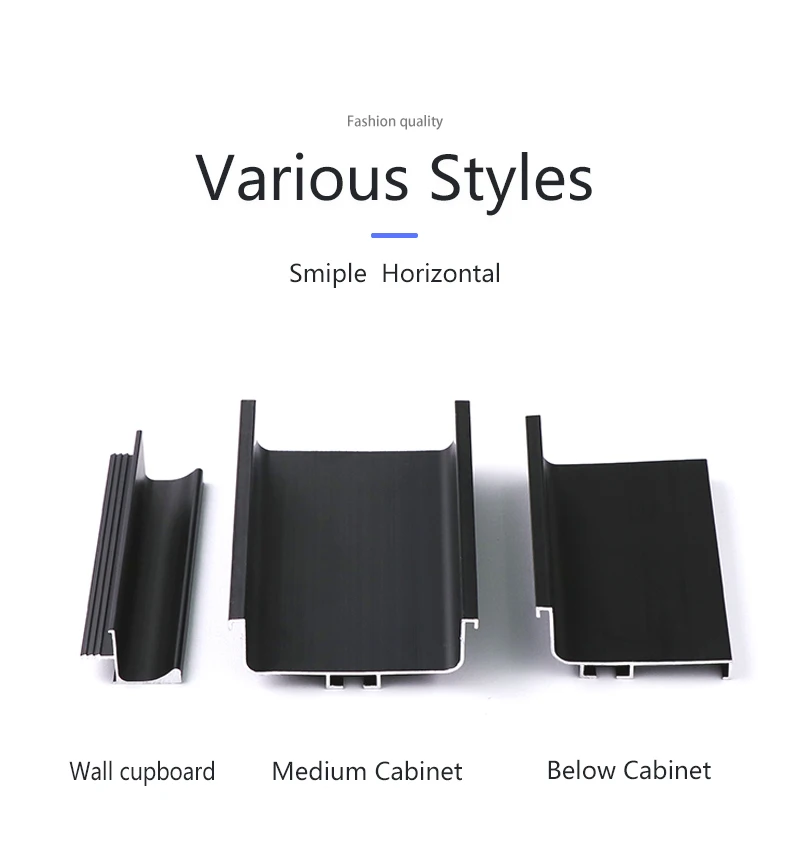 Allzet Kitchen Cabinet Horizontal Aluminum Spacer Channel Perfil Gola ...