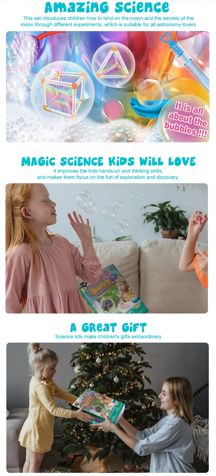 Big Bang Science Build A Bubble Montessori 3d Bubble Maker Kit Stem ...