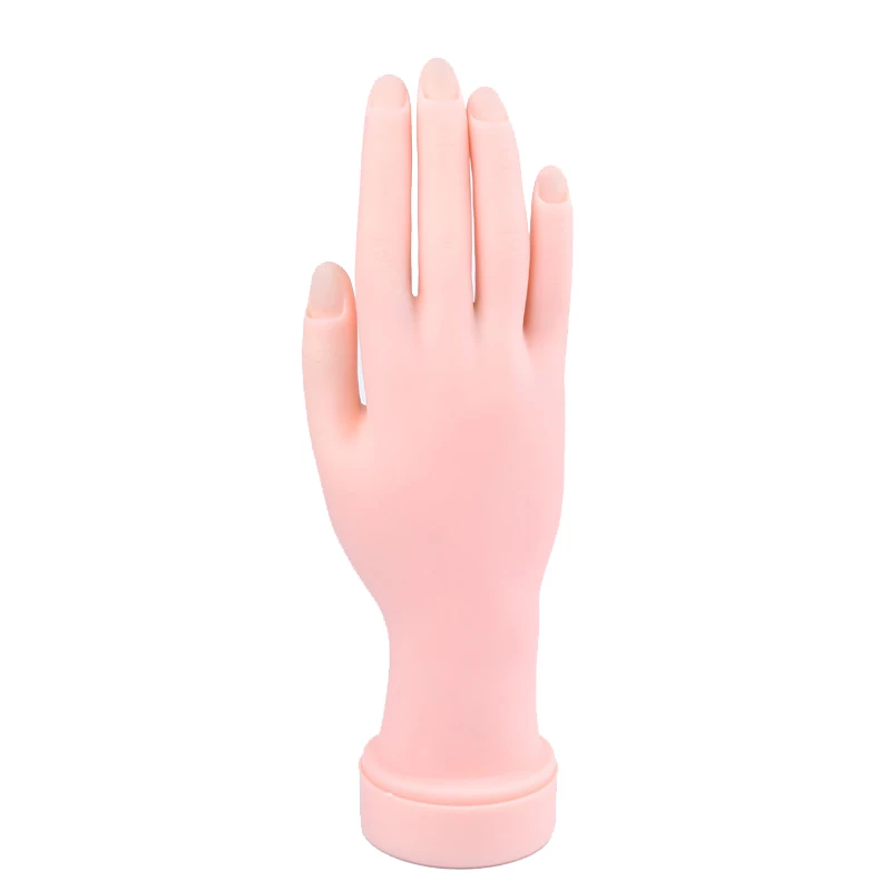 1 Pc Nail Practice Hand Model - Flexible & Movable Silicone