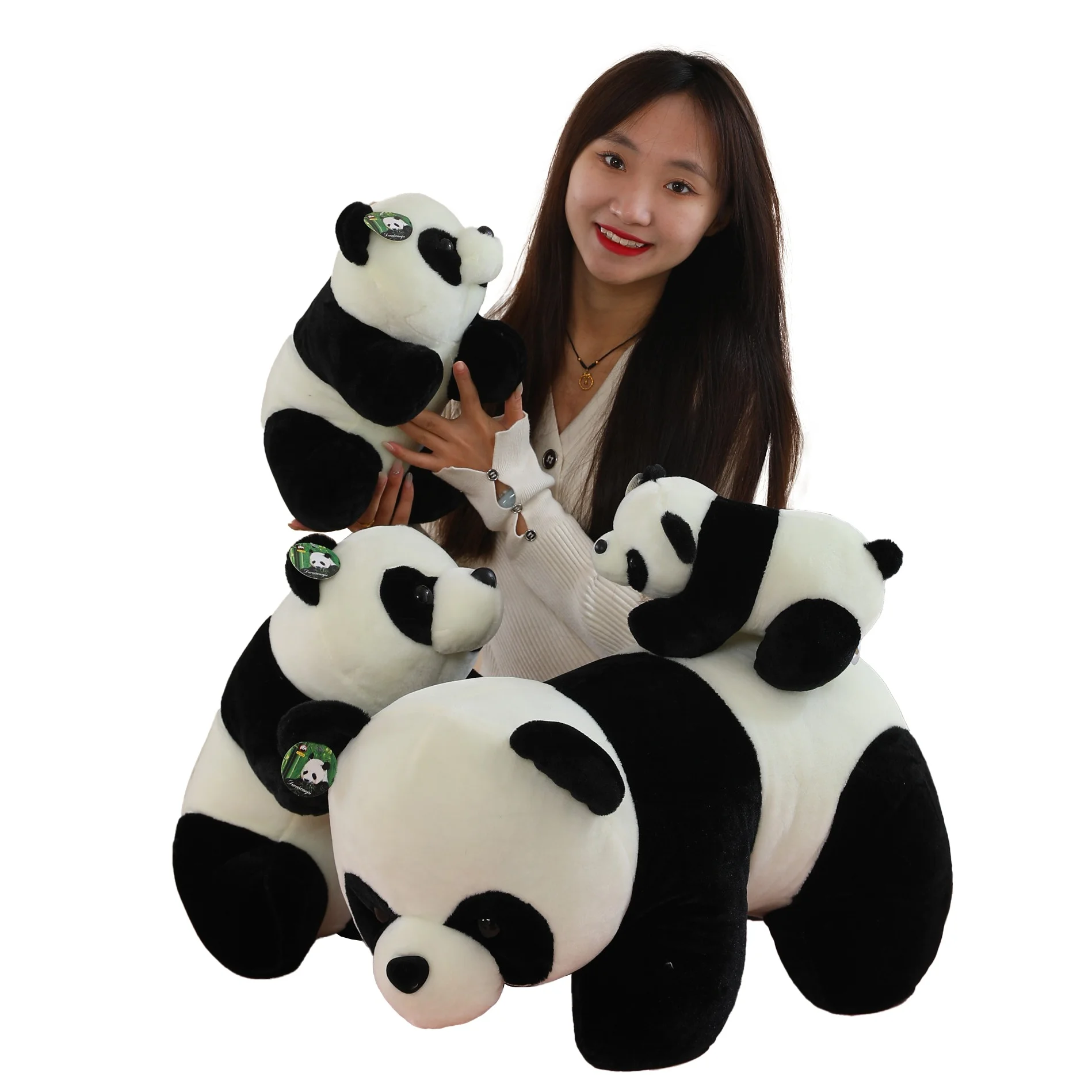 25 cm Baby Panda Big Giant Panda Bear Plush Toys Soft Stuffed Cute ...