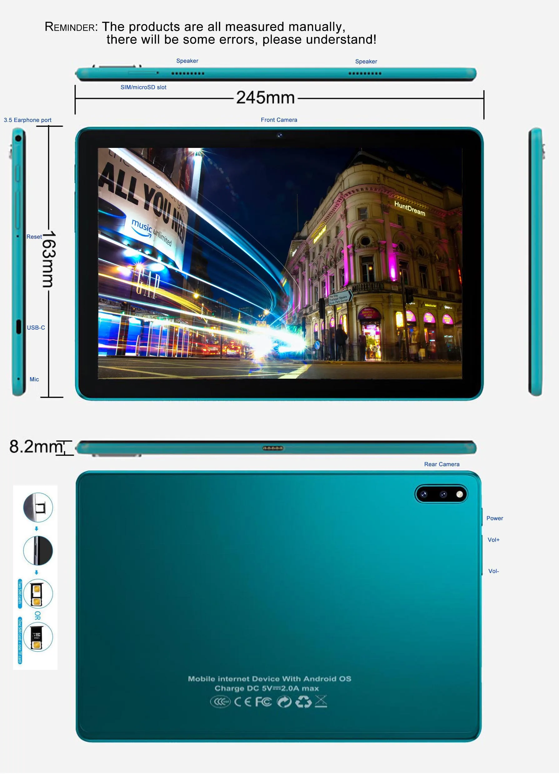 10 Inch Octa Core Dual Sim Tablet Android 12gb+512gb Tablet Pc With ...