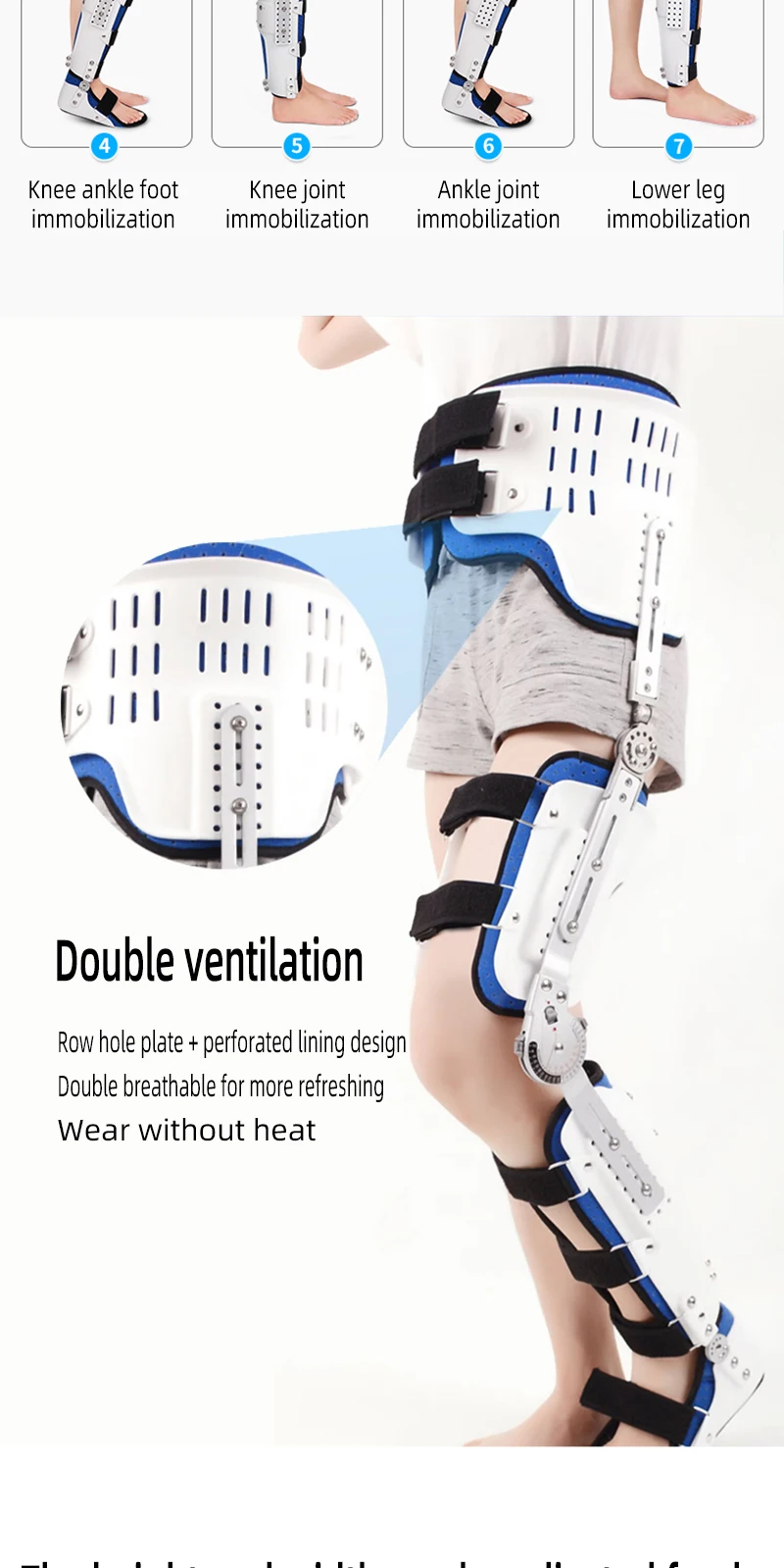 Rehabilitation Device - Knee Hip Ankle Foot Joint Fixation Brace